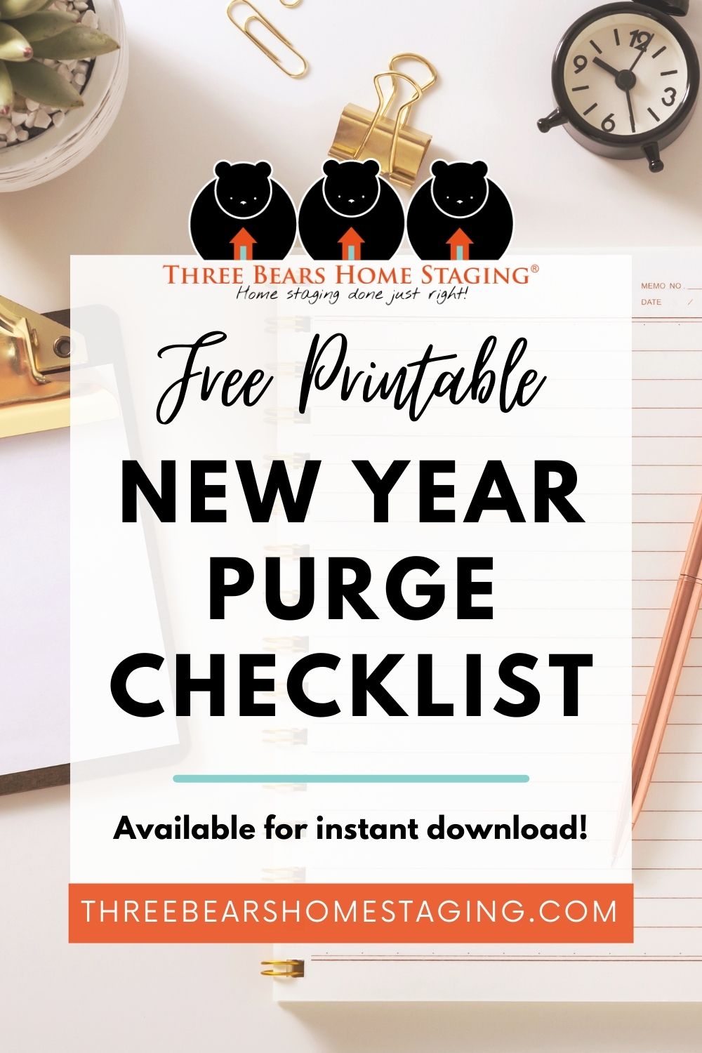 New Year Purge List: FREE PRINTABLE | Three Bears Home Staging®