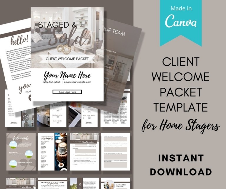 New Client Welcome Packet Template for Home Stagers