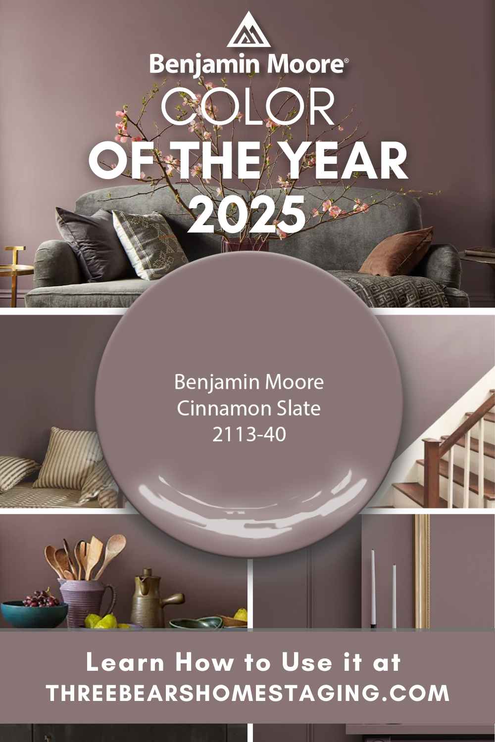 Meet Cinnamon Slate, Benjamin Moore Color of the Year 2025 | Three ...