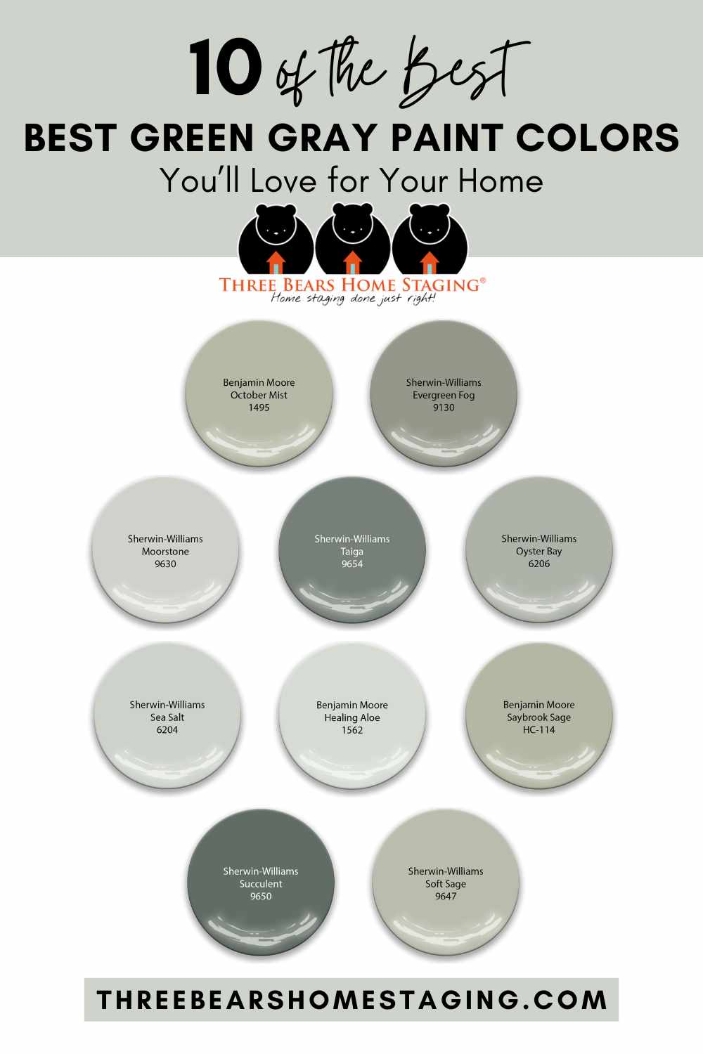 10 of the Best Green Gray Paint Colors You'll Love for Your Home ...